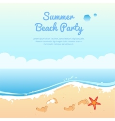 Sea beach cut out paper art style design Vector Image
