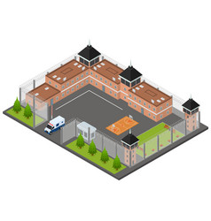 Law justice composition concept 3d isometric view Vector Image