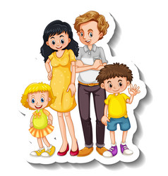 Cartoon family image Royalty Free Vector Image