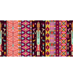 Aztec colorful geometric seamless pattern Vector Image