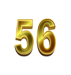 3d golden number 12 isolated on white background Vector Image