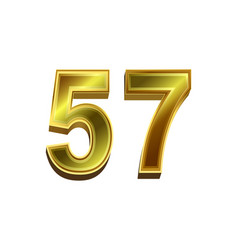 3d golden number 12 isolated on white background Vector Image