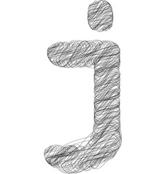 Organic font letter j Royalty Free Vector Image