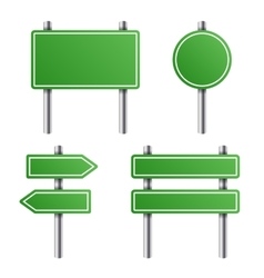 Blank green road sign Royalty Free Vector Image