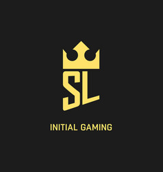 Sl logo initials triangle shape style creative Vector Image