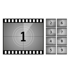 Retro film countdown frames Royalty Free Vector Image