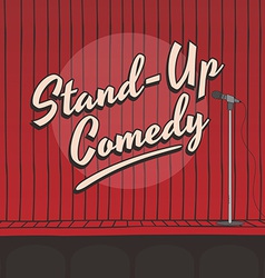 Comedy show neon signboard stand up Royalty Free Vector
