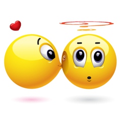 Smiley faces men characters Royalty Free Vector Image