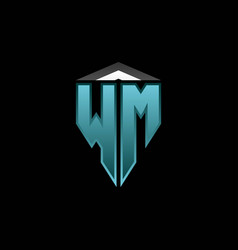 Initial wm logo design Royalty Free Vector Image