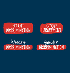 Stop racism label font with brush equal rights Vector Image