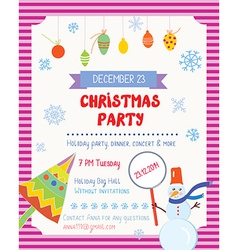 Mockup christmas poster empty blank a4 size Vector Image