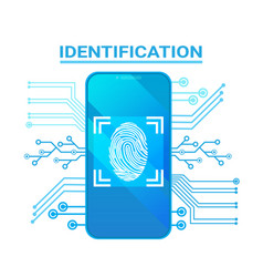 Smart phone scanning qr code icon barcode scan Vector Image