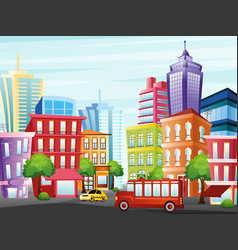 Colorful city Royalty Free Vector Image - VectorStock