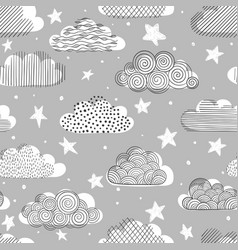 Childish seamless pattern hand drawn space Vector Image