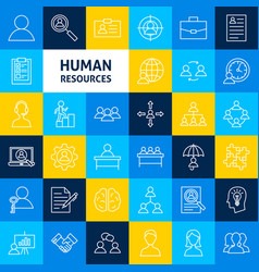 Human resources neon sign Royalty Free Vector Image