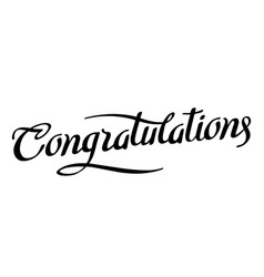 Congratulation graduate calligraphy Royalty Free Vector