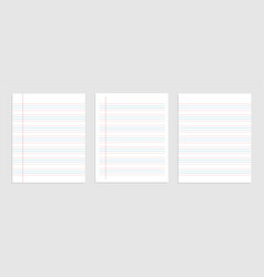 School notebook paper sheet exercise book page Vector Image