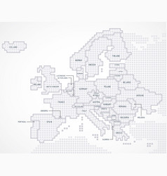 Outline map of europe Royalty Free Vector Image
