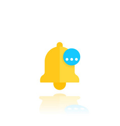 Notification icon bell alarm alert Royalty Free Vector Image