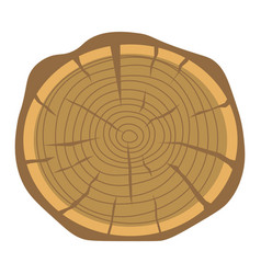 Tree ring icon timber texture and industry Vector Image