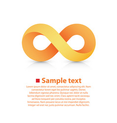 Blue abstract infinity endless symbol and icon Vector Image