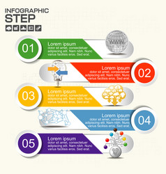 Numbers four points slide template Royalty Free Vector Image