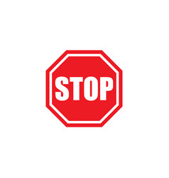 Red stop sign Royalty Free Vector Image - VectorStock