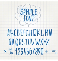 Hand written abc letters Royalty Free Vector Image