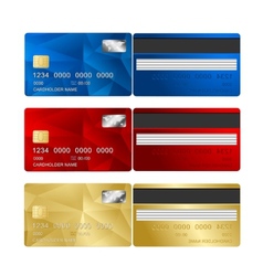 Credit card front and back side Royalty Free Vector Image