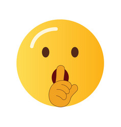 Yellow yummy smiley emoticon hungry face emoji Vector Image