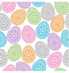 Seamless pattern with easter eggs Royalty Free Vector Image