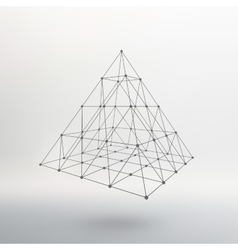 Wireframe earth grid mesh objects network line Vector Image