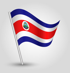 Costa rican flag wavy abstract background Vector Image