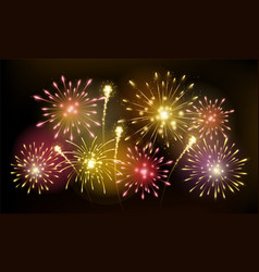 Fireworks sparkling background Royalty Free Vector Image