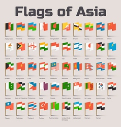 Flags of asia set Royalty Free Vector Image - VectorStock