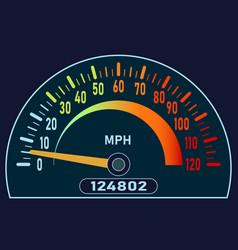 Car speedometer dashboard icon Royalty Free Vector Image