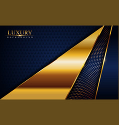 Luxury navy blue background with golden lines Vector Image