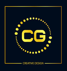 Initial letter cg logo template design Royalty Free Vector