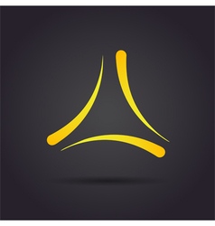 V golden gold feather letter logo icon design Vector Image