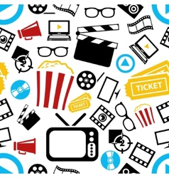 Seamless pattern of movie elements and cinema vector by incomible ...