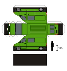 Paper model of a small truck Royalty Free Vector Image