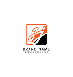 H s hs initial letter handwriting signature logo Vector Image