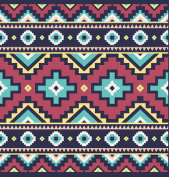 Aztec colorful geometric seamless pattern Vector Image
