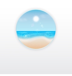 Sea background in circle Royalty Free Vector Image