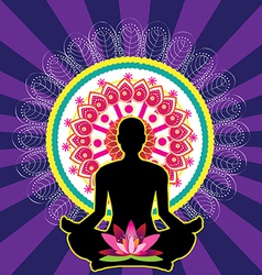 Geometric yoga design Royalty Free Vector Image
