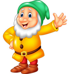 Cartoon happy dwarf Royalty Free Vector Image - VectorStock