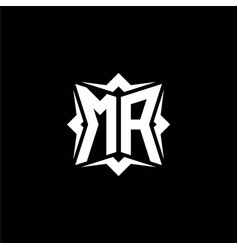 Ma logo monogram with skull shape designs template