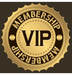 Vip gold label with diamonds Royalty Free Vector Image