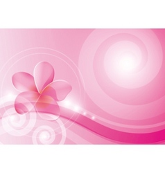 Circles on water and pink flower petals waves Vector Image