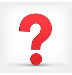 Question mark on white Royalty Free Vector Image